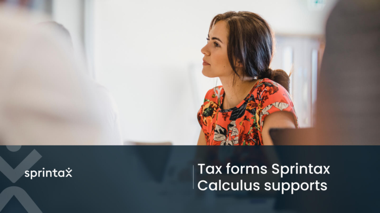 Which Tax Forms does Sprintax Calculus Support?