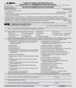 Formularios W-8BEN y W-8BEN-E - Instrucciones para completarlos